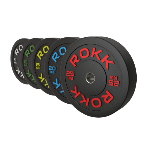 Zestaw obciążeń gumowych bumper slim ROKK 150 kg